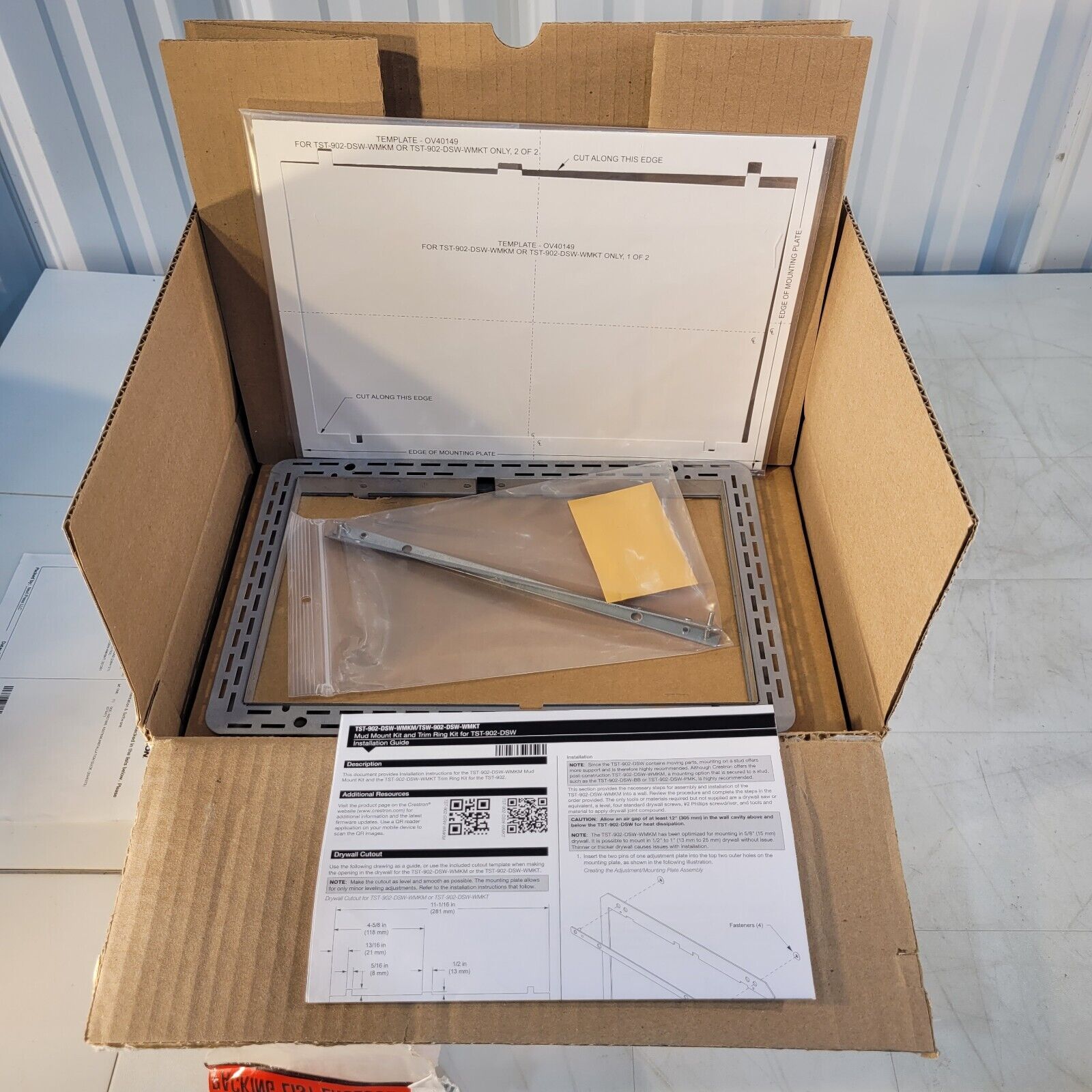 Crestron TST-902-DSW-WMKM Mud Mounting Kit And Trim Ring Kit New Open ...