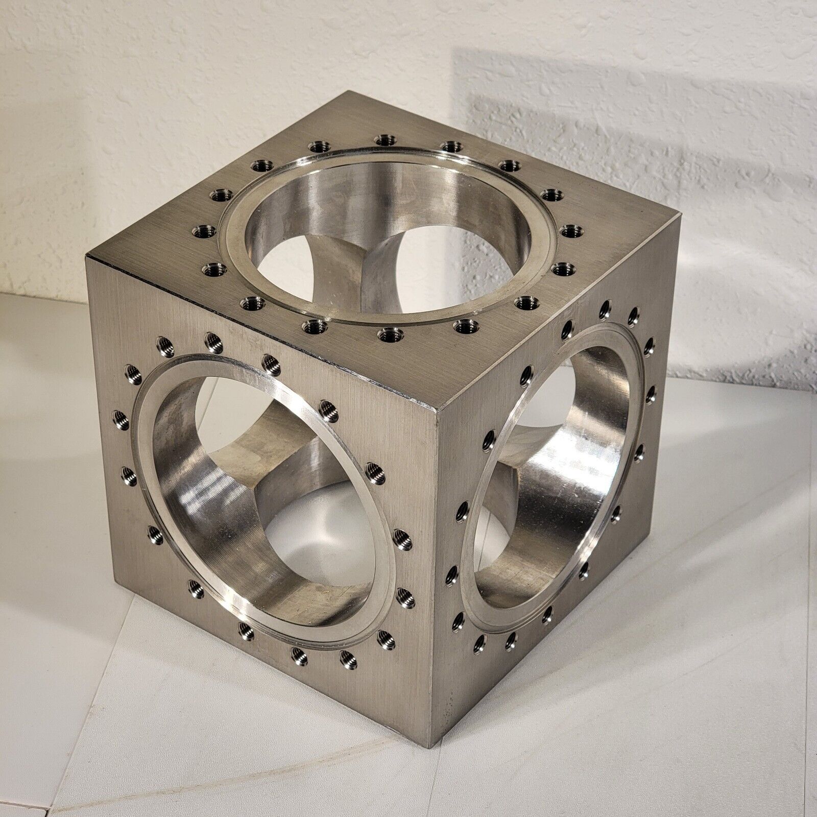 Conflat UHV 6-Way CF Cube 6" Flange Ultra High Vacuum Chamber 304SS DN ...