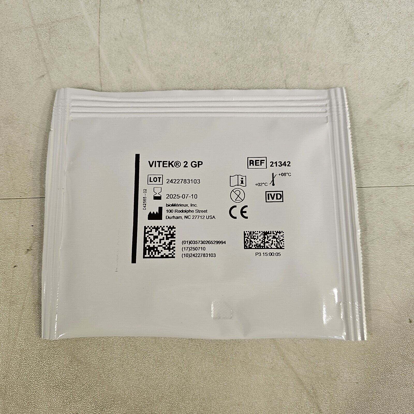 BioMerieux Vitek 2 GP Test Kit Reagent Card 21342 - 1 Card – Lab ...
