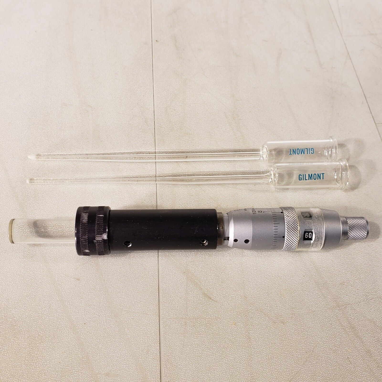 Gilmont Ultra Precision Buret Pipet 2.5 mL w/ Teflon O-Rings And Gaske ...