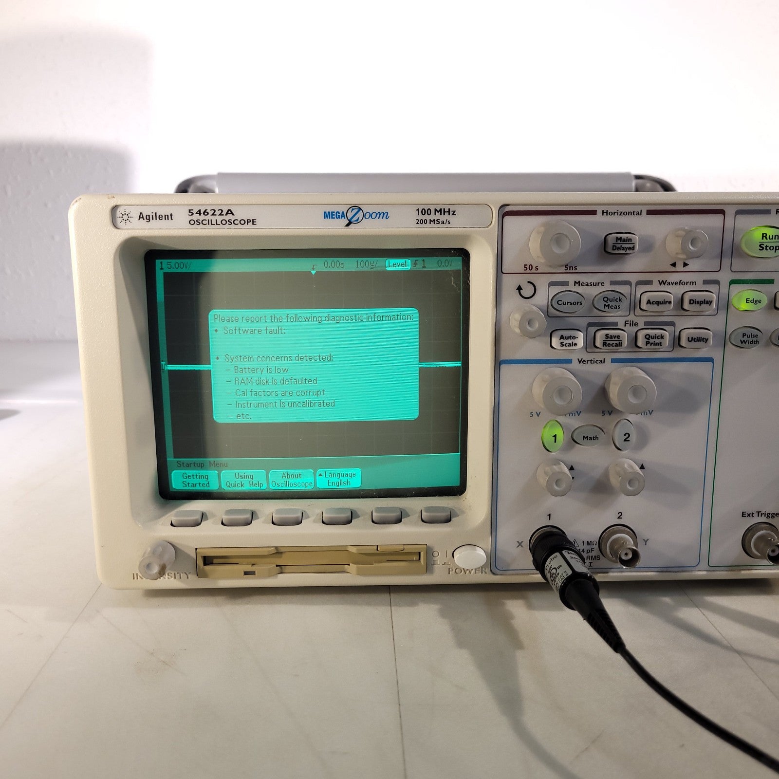 Agilent 54622A Oscilloscope Digital 100Mhz 2 Channels – Lab Liquidators ...