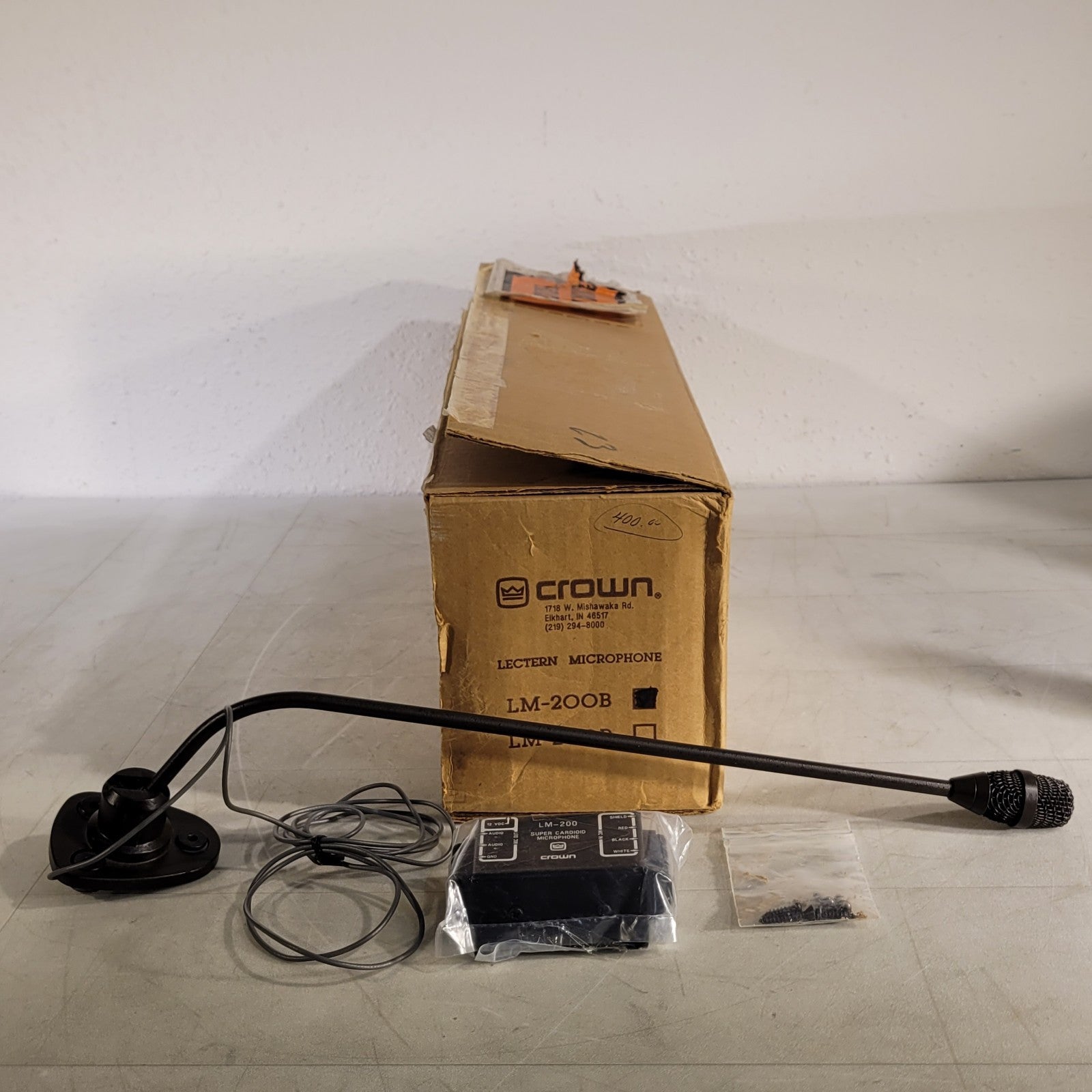 Crown LM-200B Lectern Microphone Super Cardioid Brown 16" Long – Lab ...