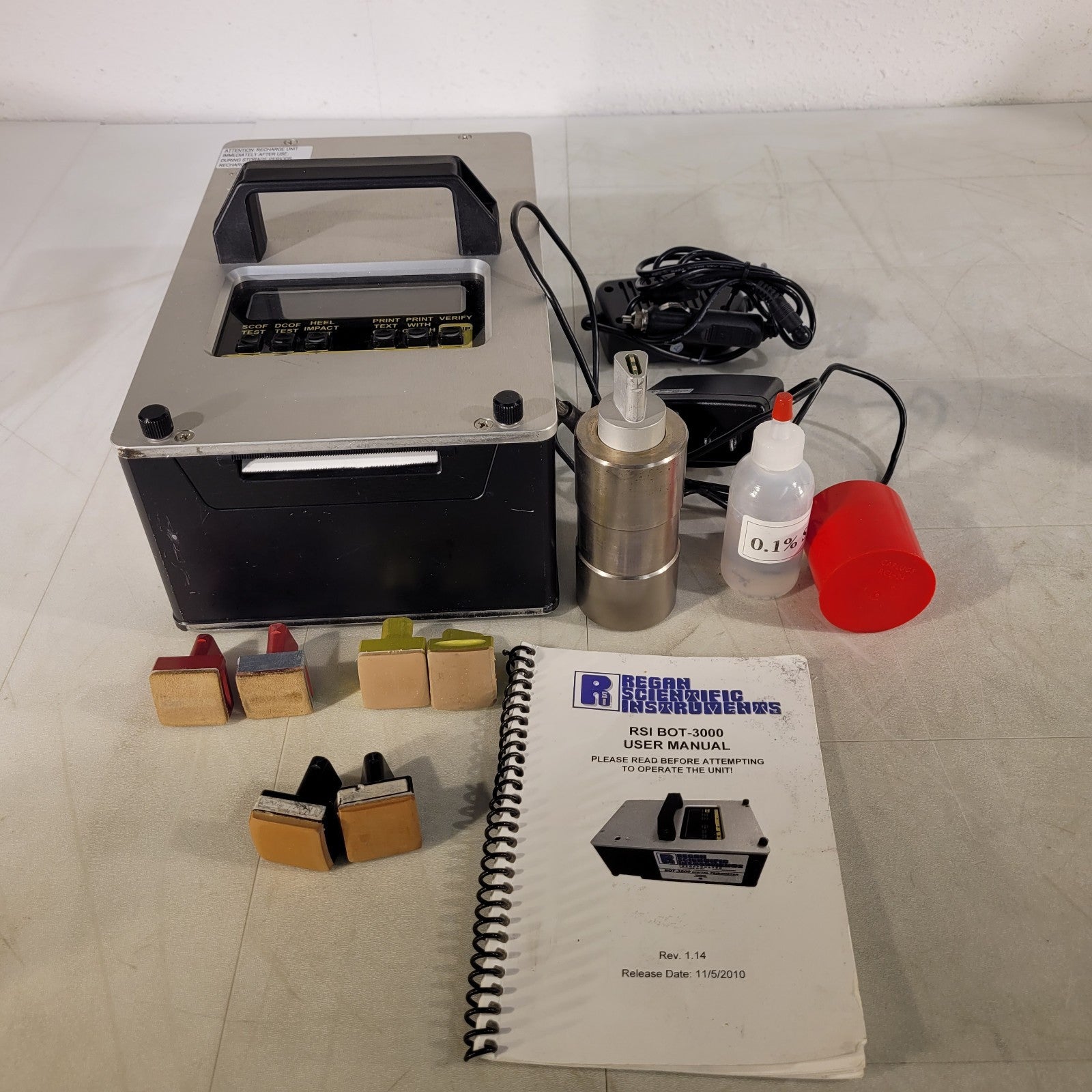 Regan RSU BOT-3000 Digital Tribometer Slip Tester w/ Accessories New B ...