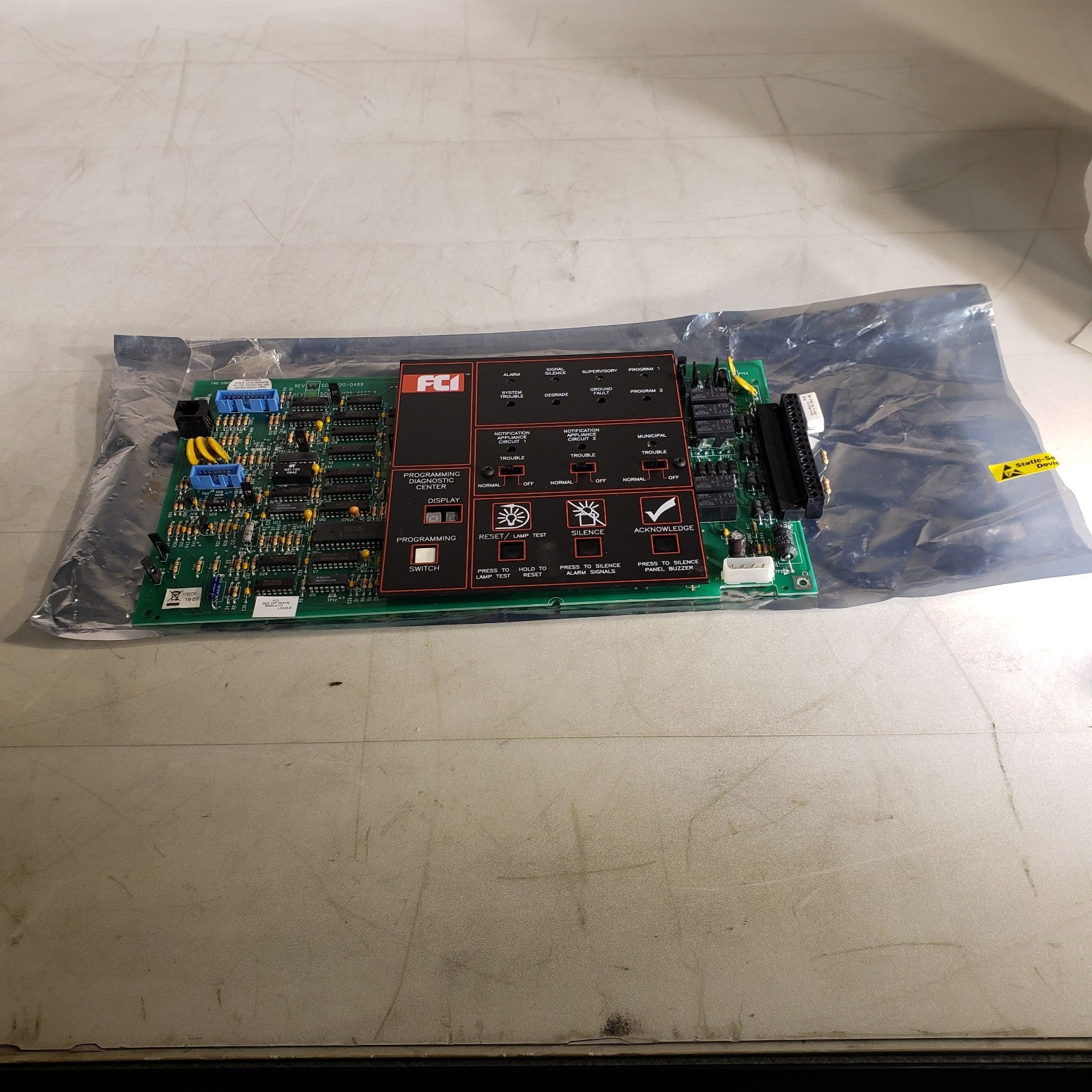 FCI SCU 1120-0469 Rev W 7200 Fire Alarm Control Board Fire Control Ins ...