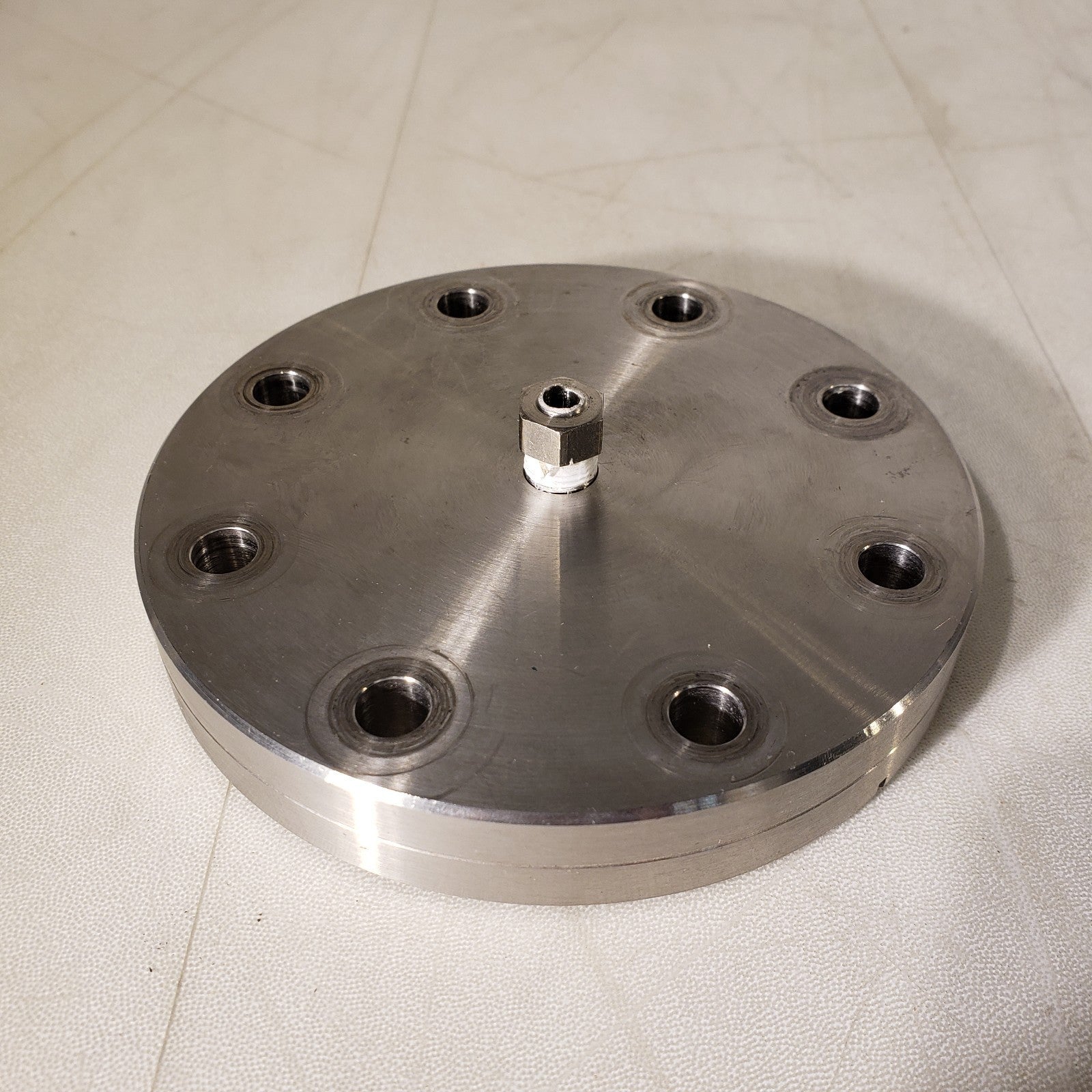 Conflat DN63CF 4.5" Flange w 1/4" NPT Threaded Adapter UHV Ultra High ...