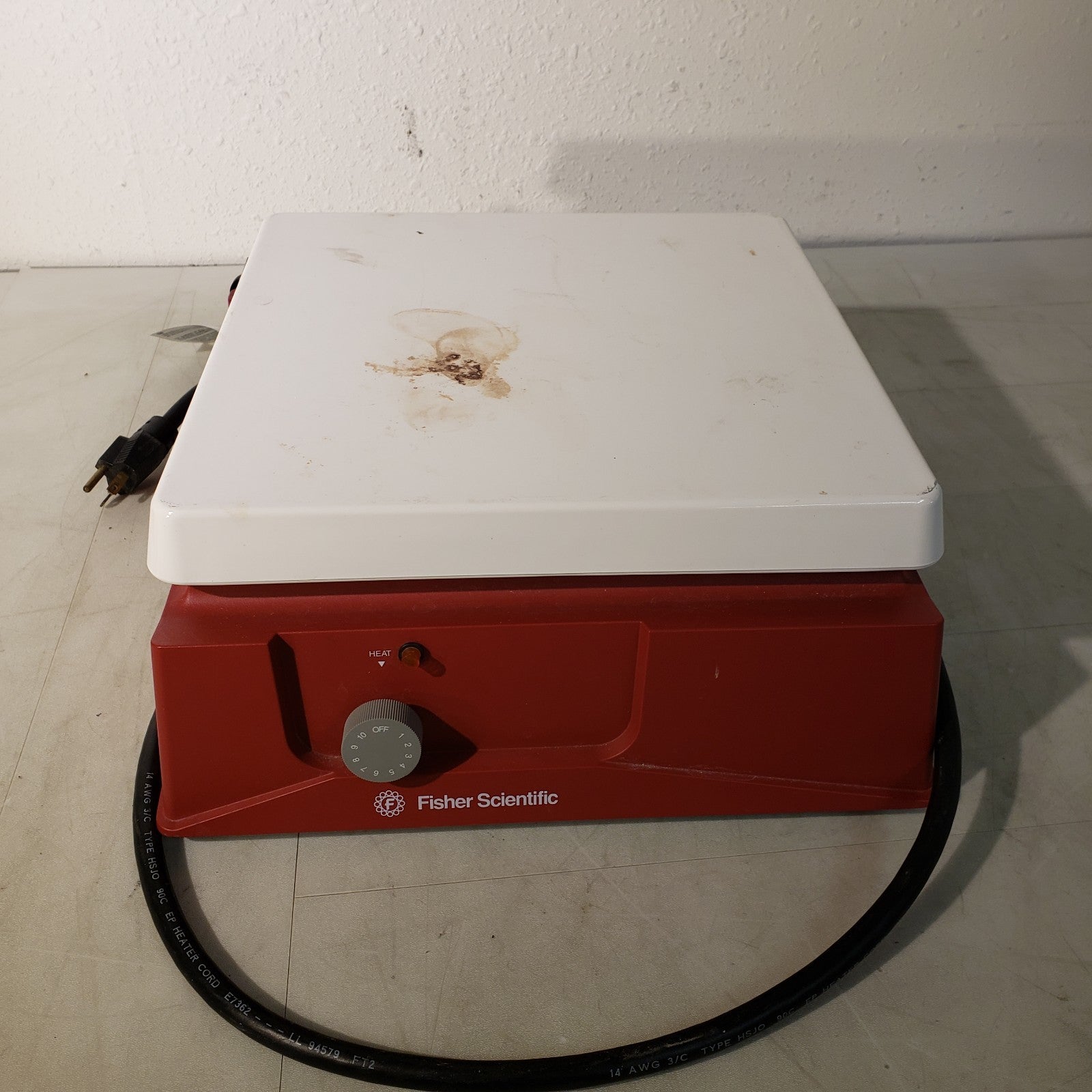 Fisher Scientific Hot Plate 11-500-12H Input 120VAC 13.5A, 20A Plug ...