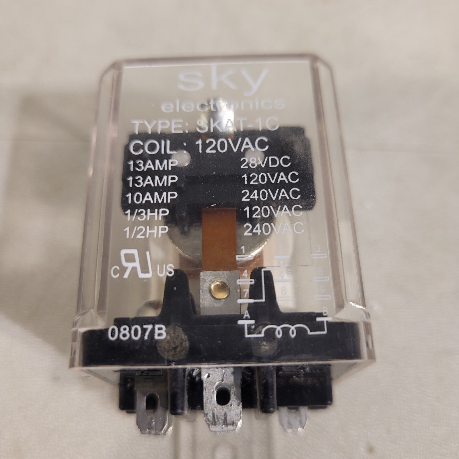 Sky Electronics SKAT-1C 13A 28VDC or 240VAC Coil: 120VAC – Lab ...