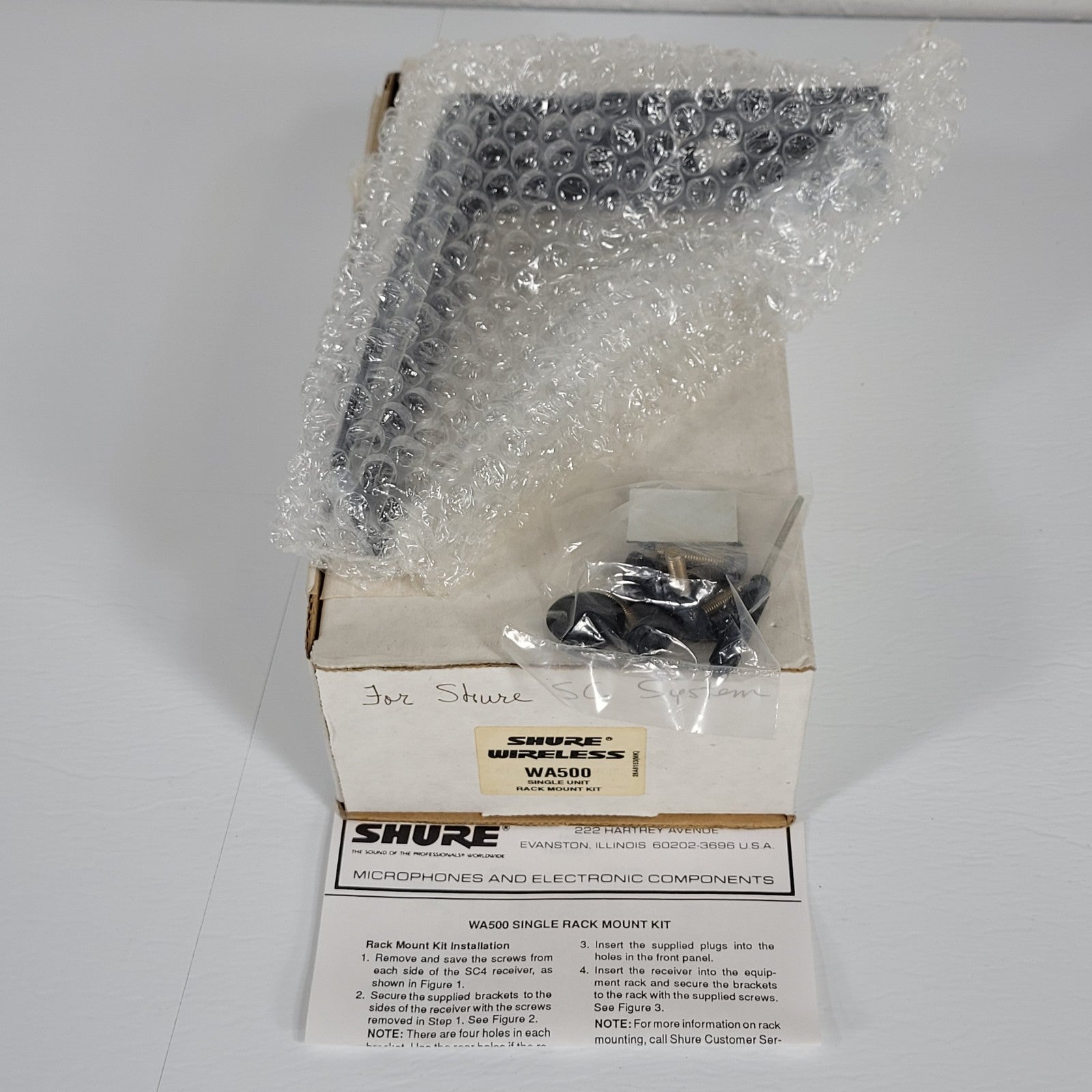 Shure Wireless WA500 Rack Kit for single SC LX UC receiver – Lab ...