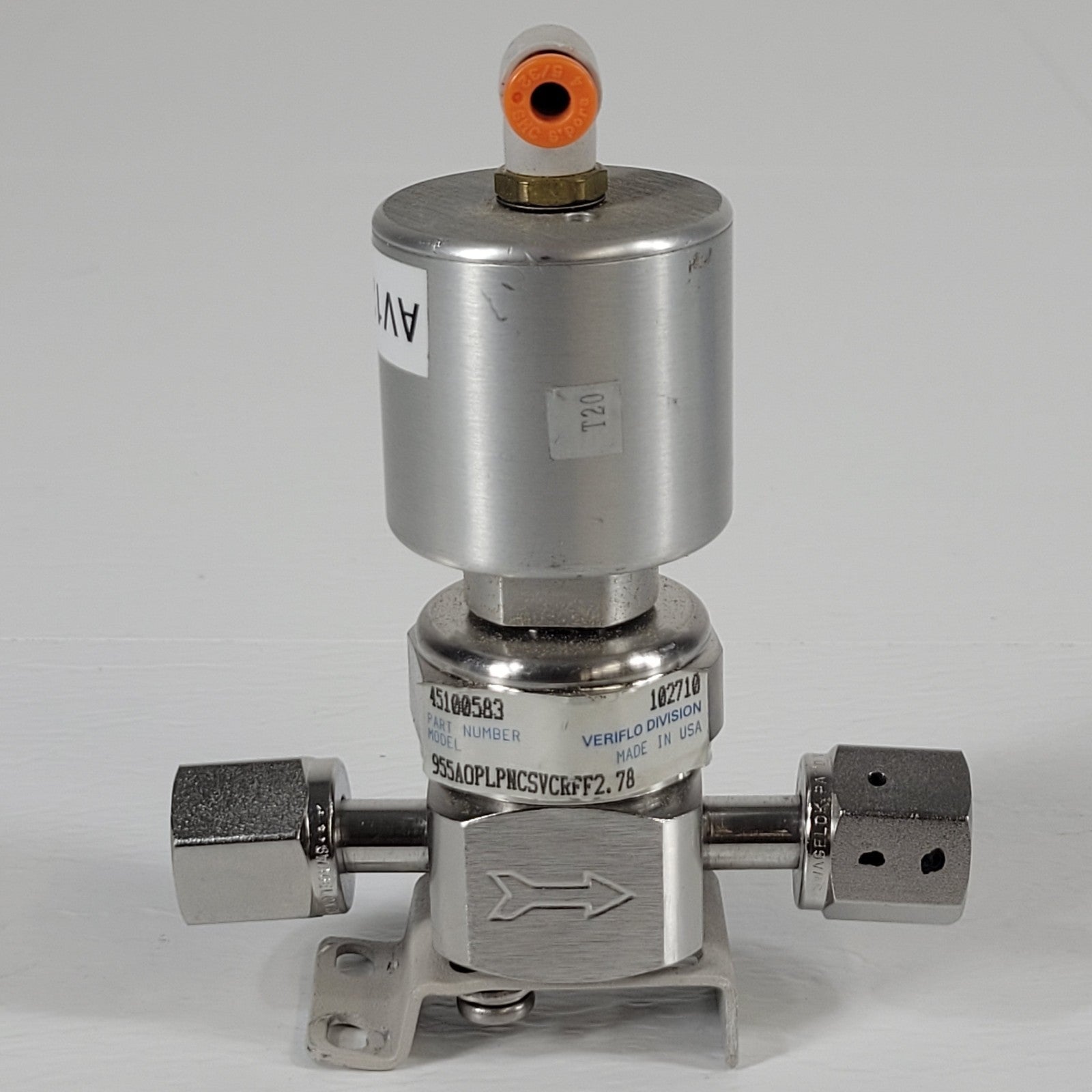 Parker Veriflo 955A0PLPNCSVCRFF2.78 Diaphragm Pneumatic Valve 1/4" VCR ...
