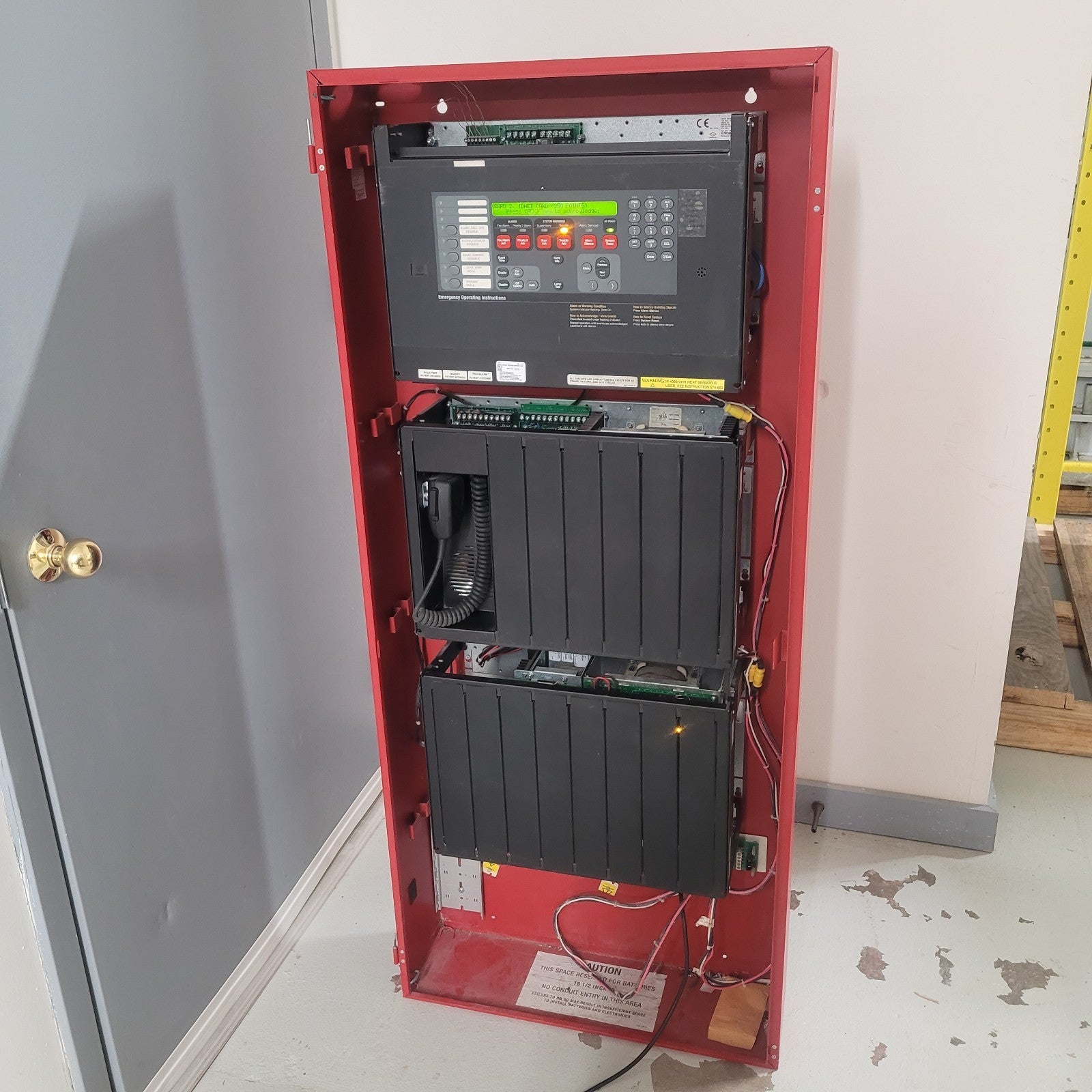 Simplex 4100 TrueAlarm Fire Alarm Control Panel Cabinet Assembly TESTE ...