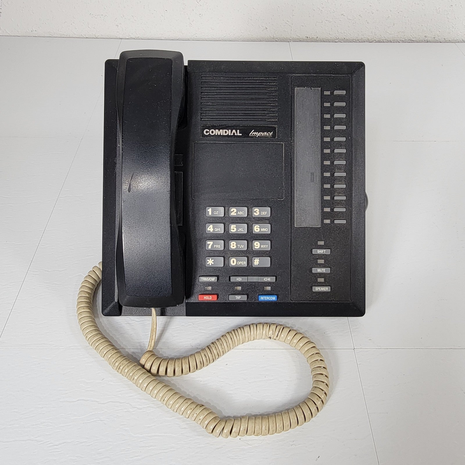 Comdial Impact 8112S-GT Rev D Digital Office Phone Black 12 Button Shi ...