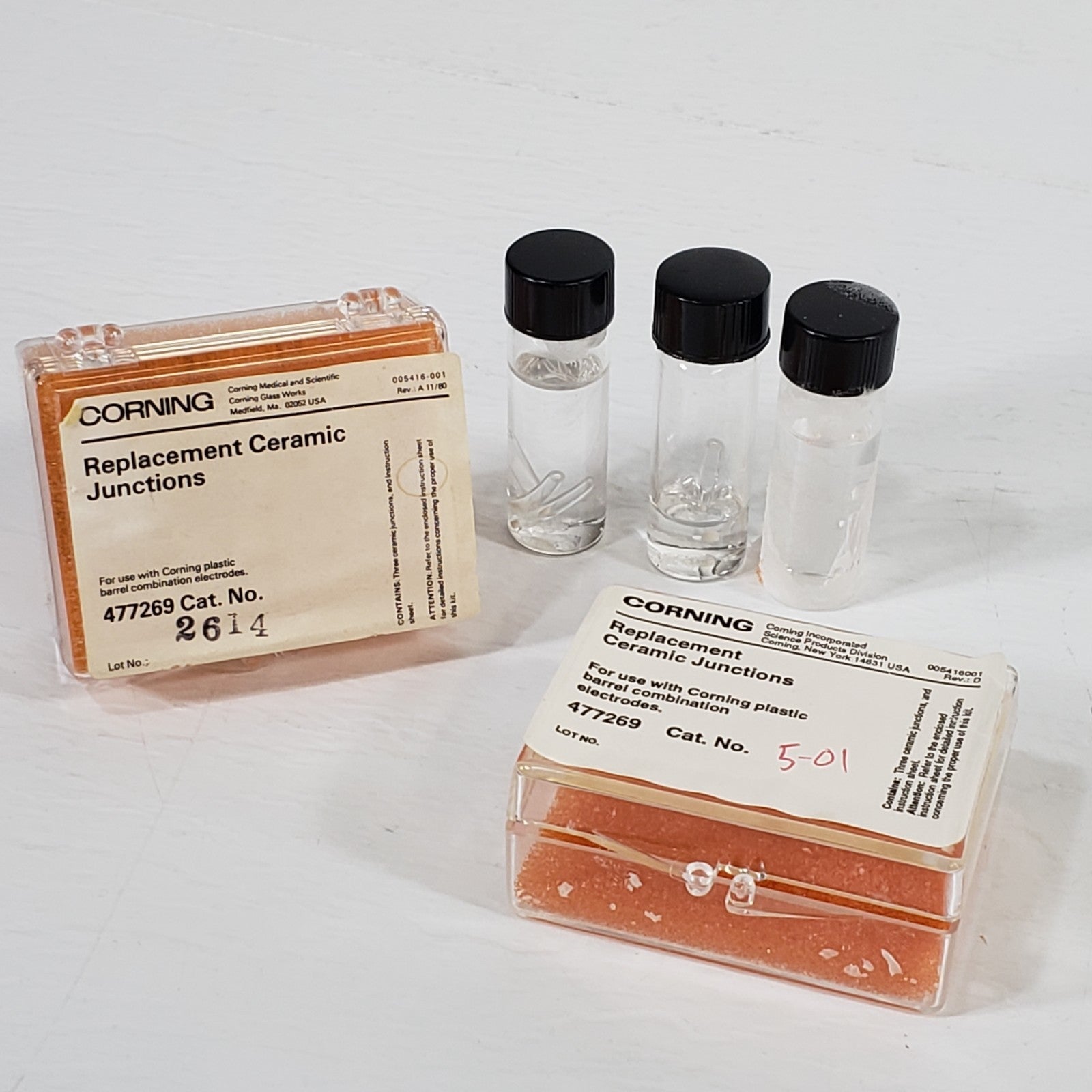 LOT OF 6 Corning 477269 Replacement Ceramic Junctions PH Electrode Gla ...