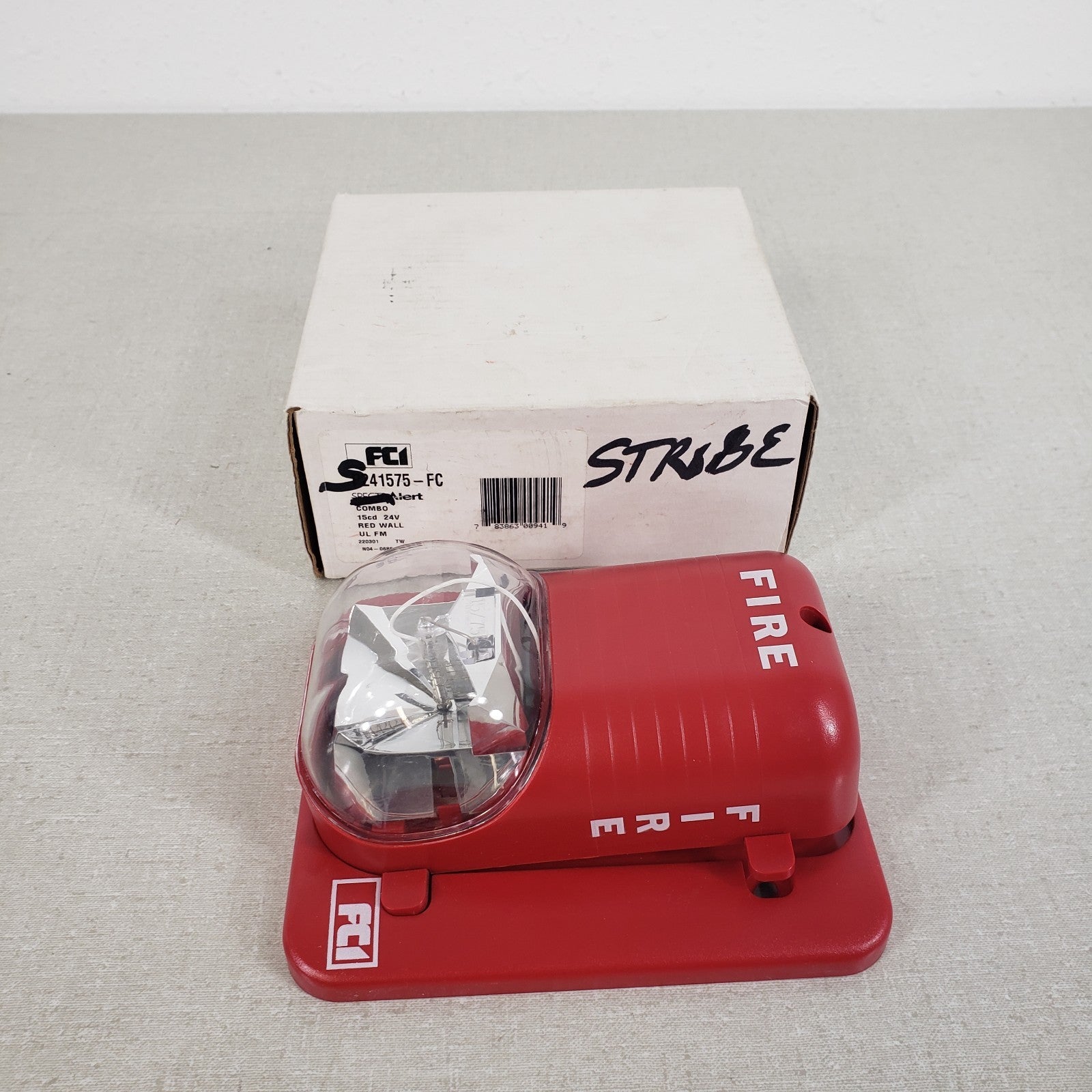 FCI S41575-FC Spectra Alert Combo 15cd 24V Red Wall UL FM Alarm Fire C ...