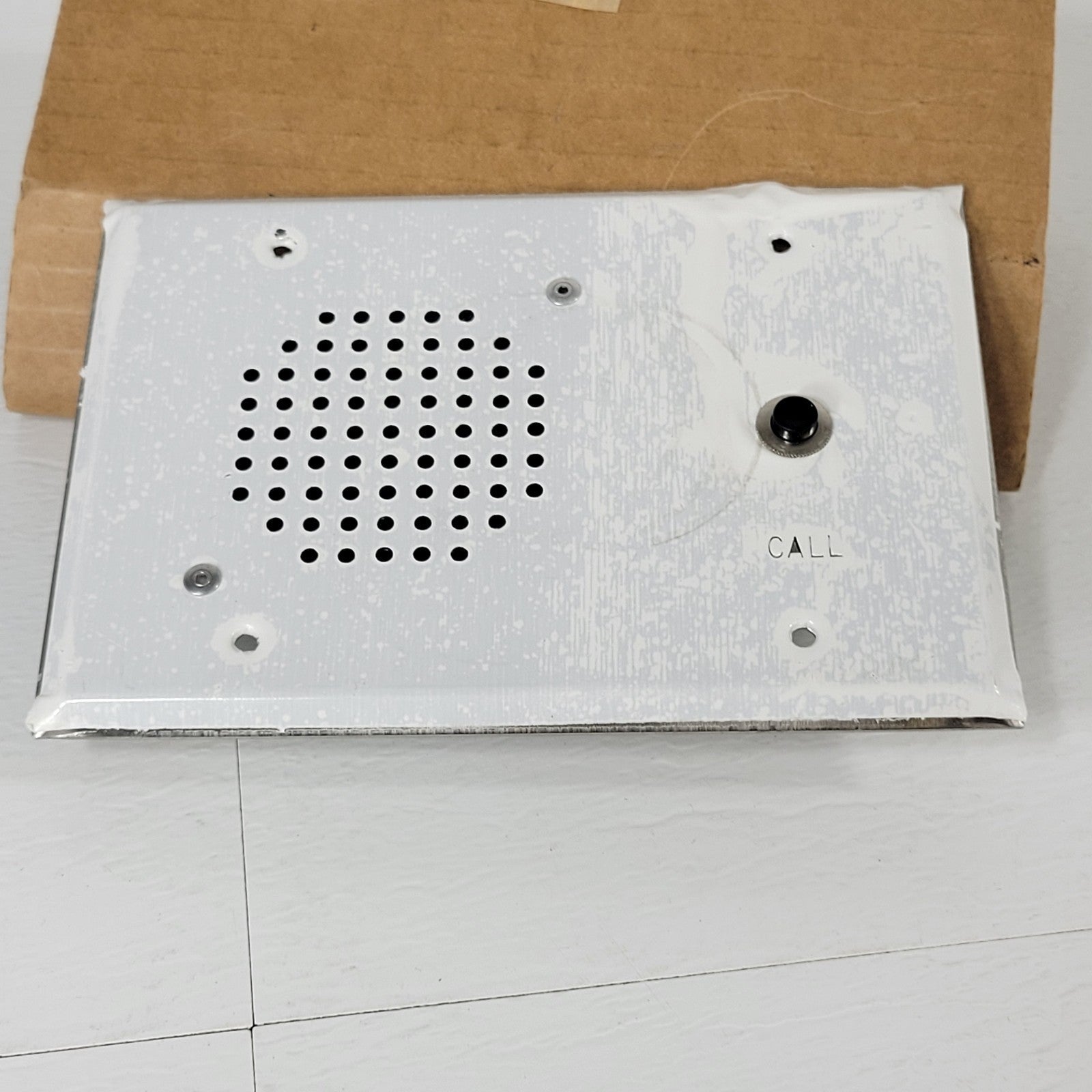 Intercom Speaker With Call Button Metal 2-Gang Double-Gang Wall Plate ...