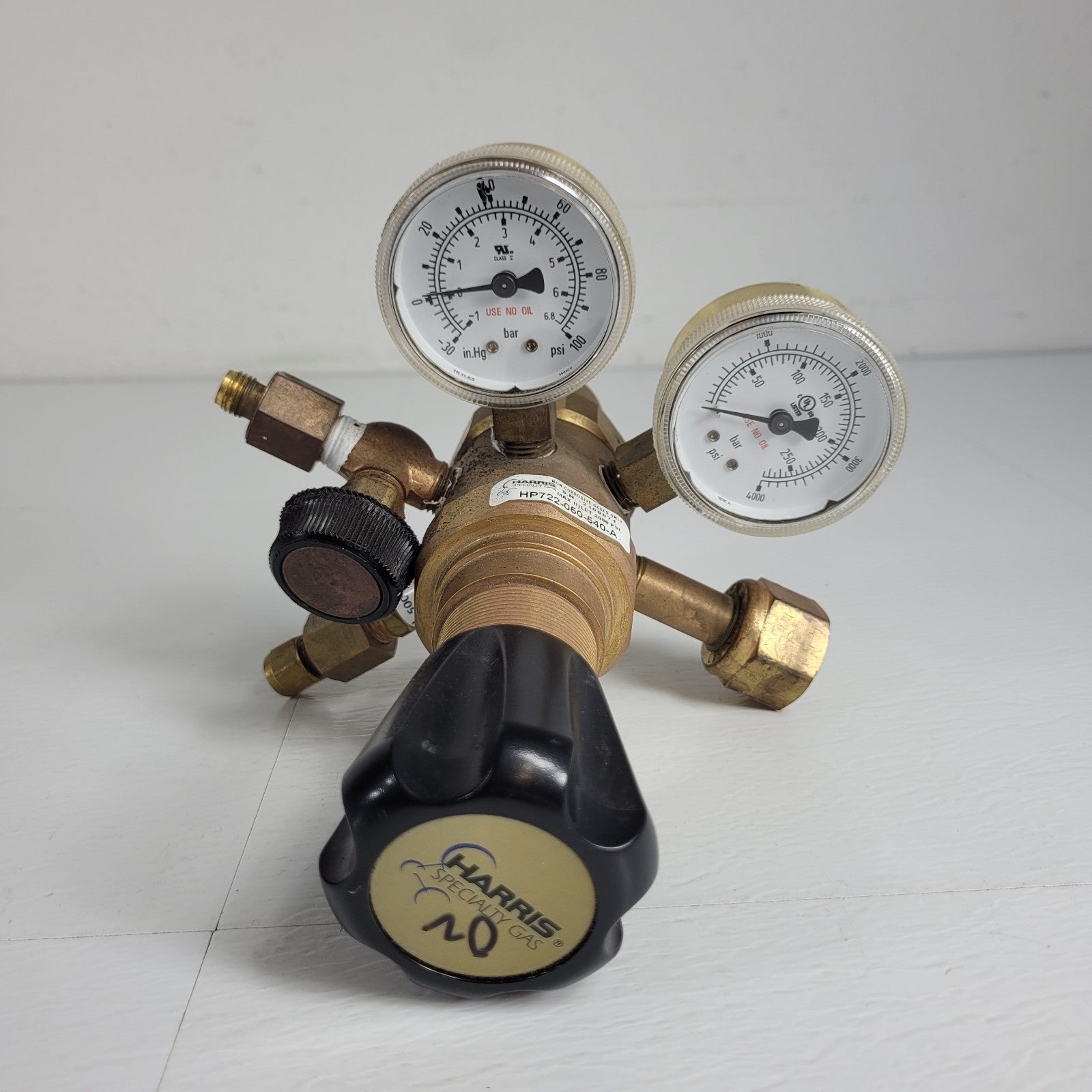 Harris HP722-050-540-A Two-Stage Gas Regulator Dual PSI Bar Presure Ga ...