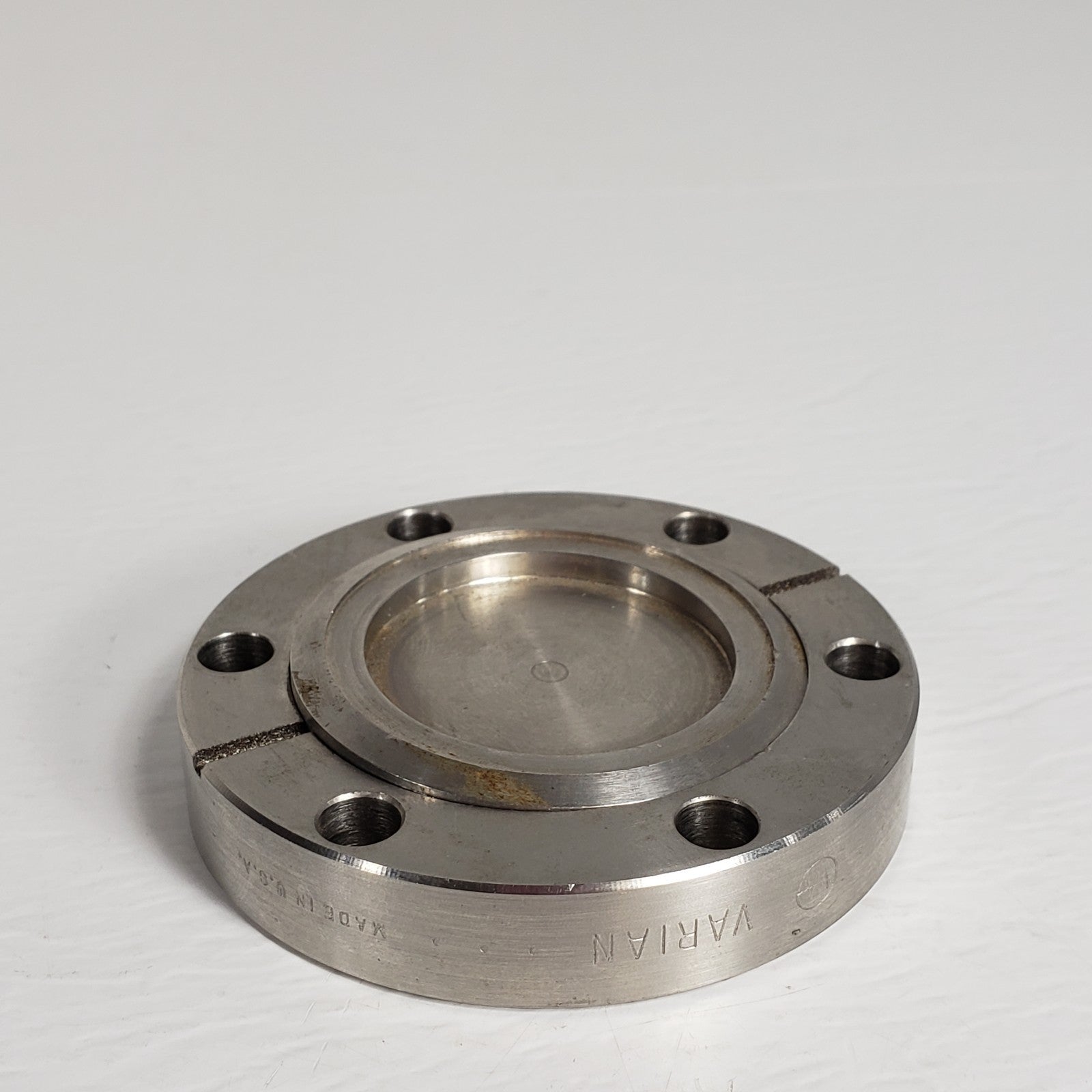 DENTED KNIFE EDGE Varian 2.75" CF DN35CF Rotatable Conflat Blank Flang ...