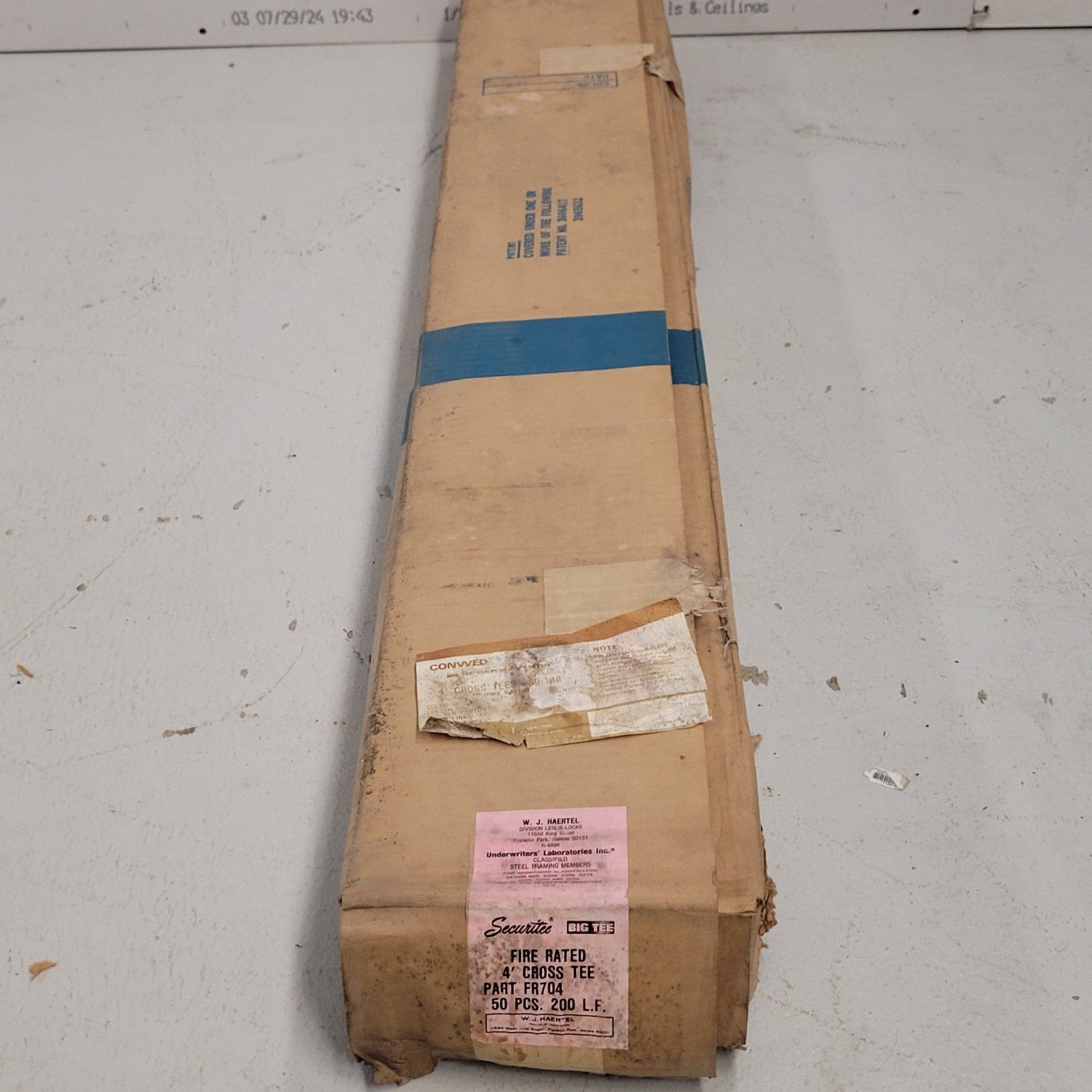 Conwed 89-148 Walnut 4' Drop Ceiling Cross Tee Box Of 50 Piece Steel F ...