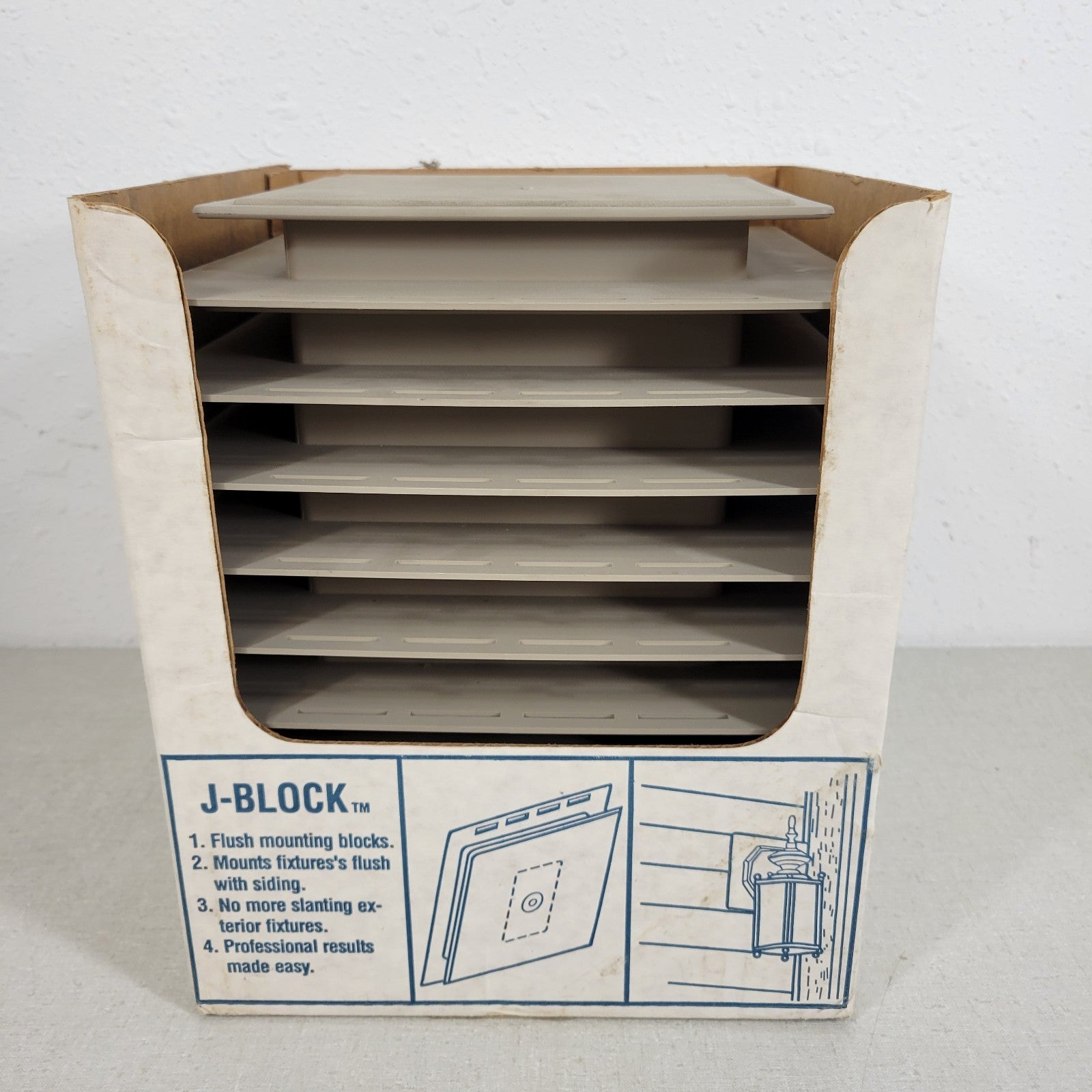 Pack Of 10- VI J-Block Flush Mounting Block For Siding Clay Color – Lab ...