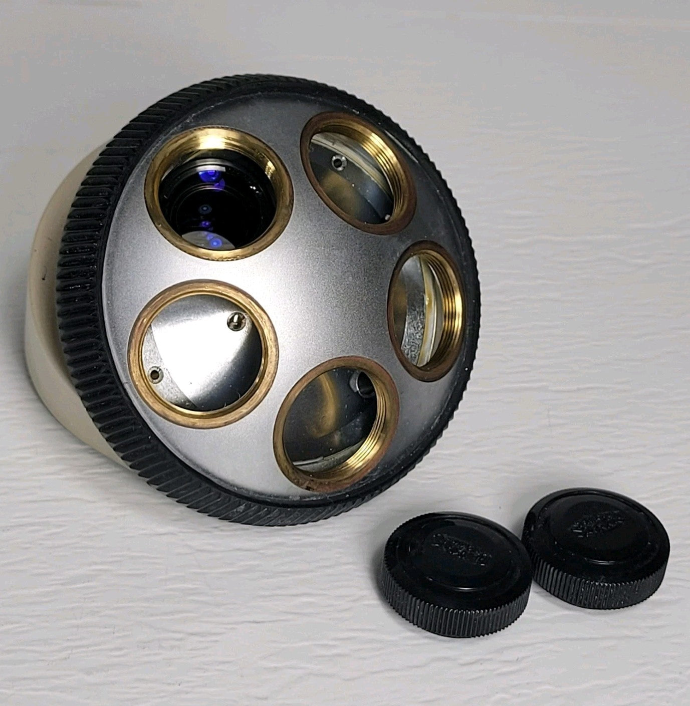 Olympus BH-2 BHTU Revolving Nosepiece Quintuple Turret w 2 Dust Cap Pl ...