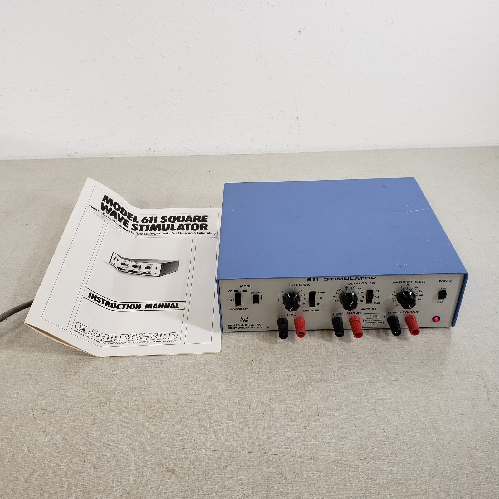 Phipps & Bird 7092-611 Isolated Square Wave Muscle / Nerve Stimulator ...