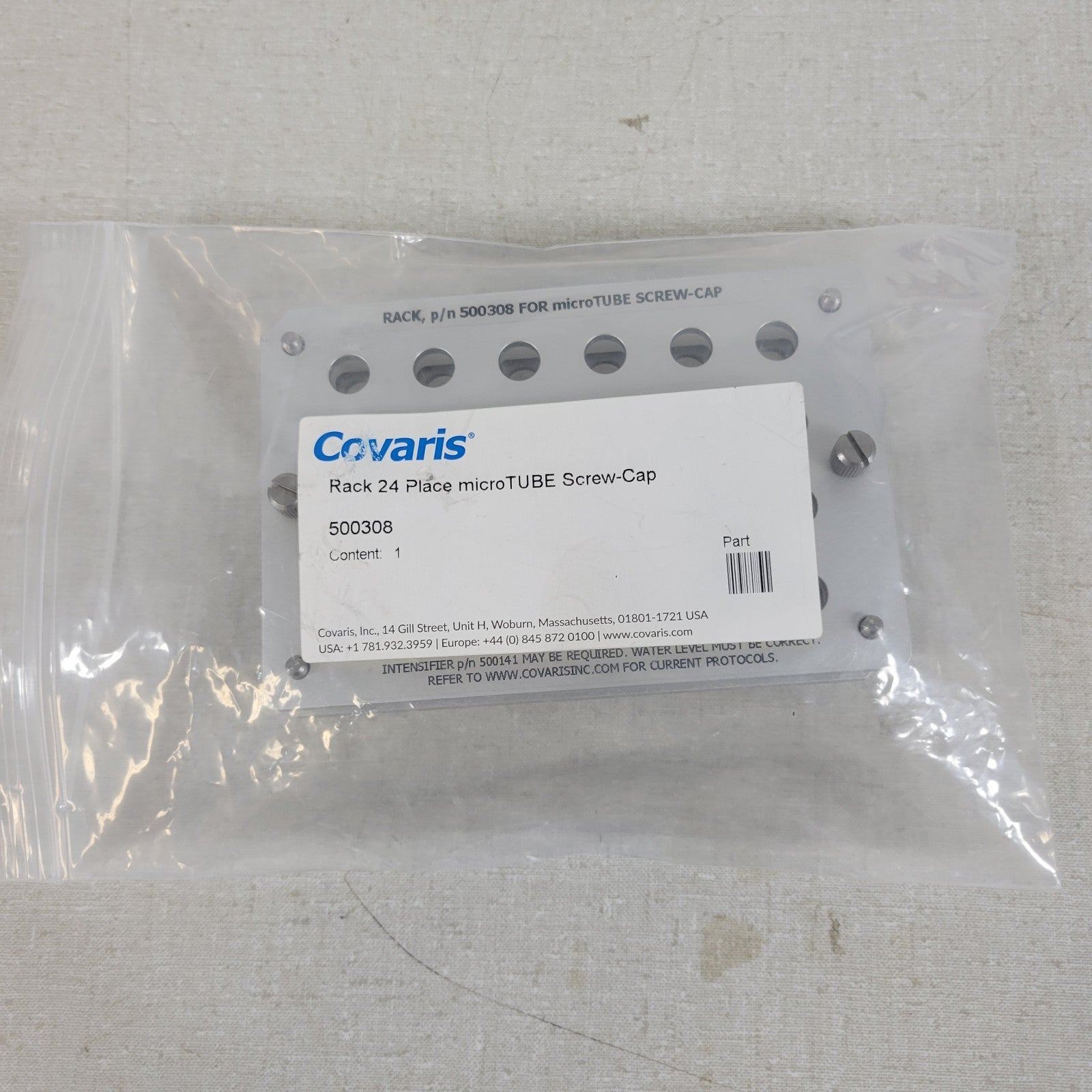Covaris 500308 24 Place Rack For microTUBE Screw-Cap Vials Ultrasonica ...