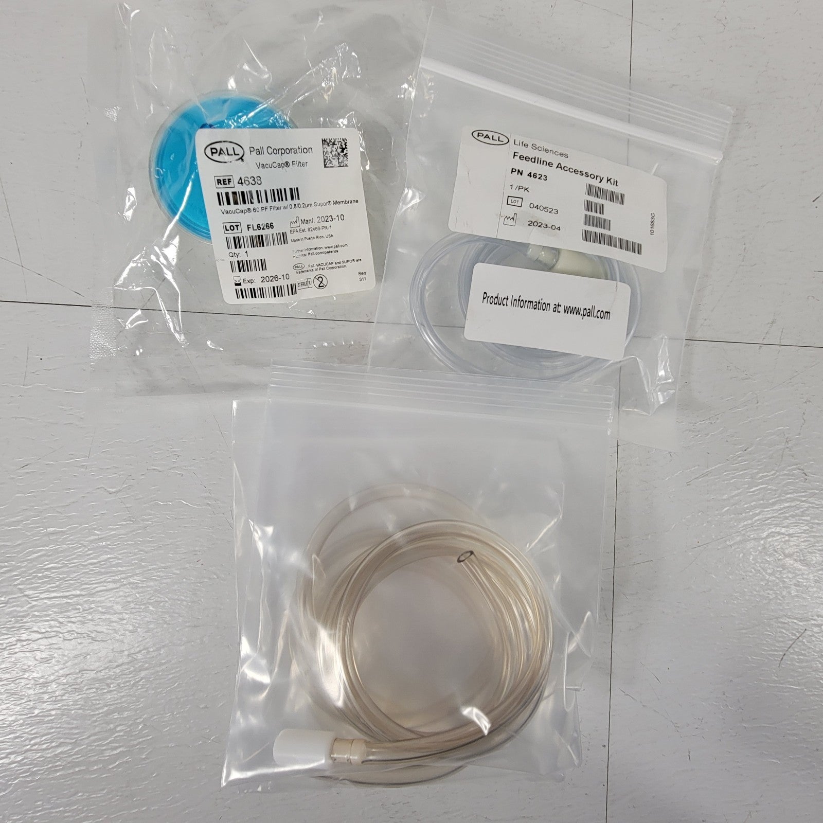 Pall 4633 VacuCap 60 PF Filter 0.8/0.2µm Supor Membrane 4623 Feedline ...
