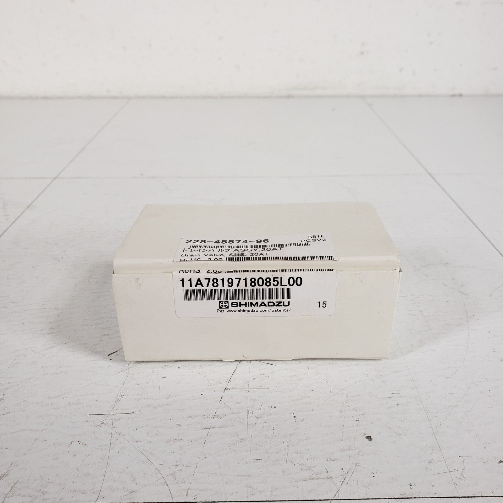 Shimadzu 228-45574-96 Drain Valve 20AT Assembly With Replacement Instr ...