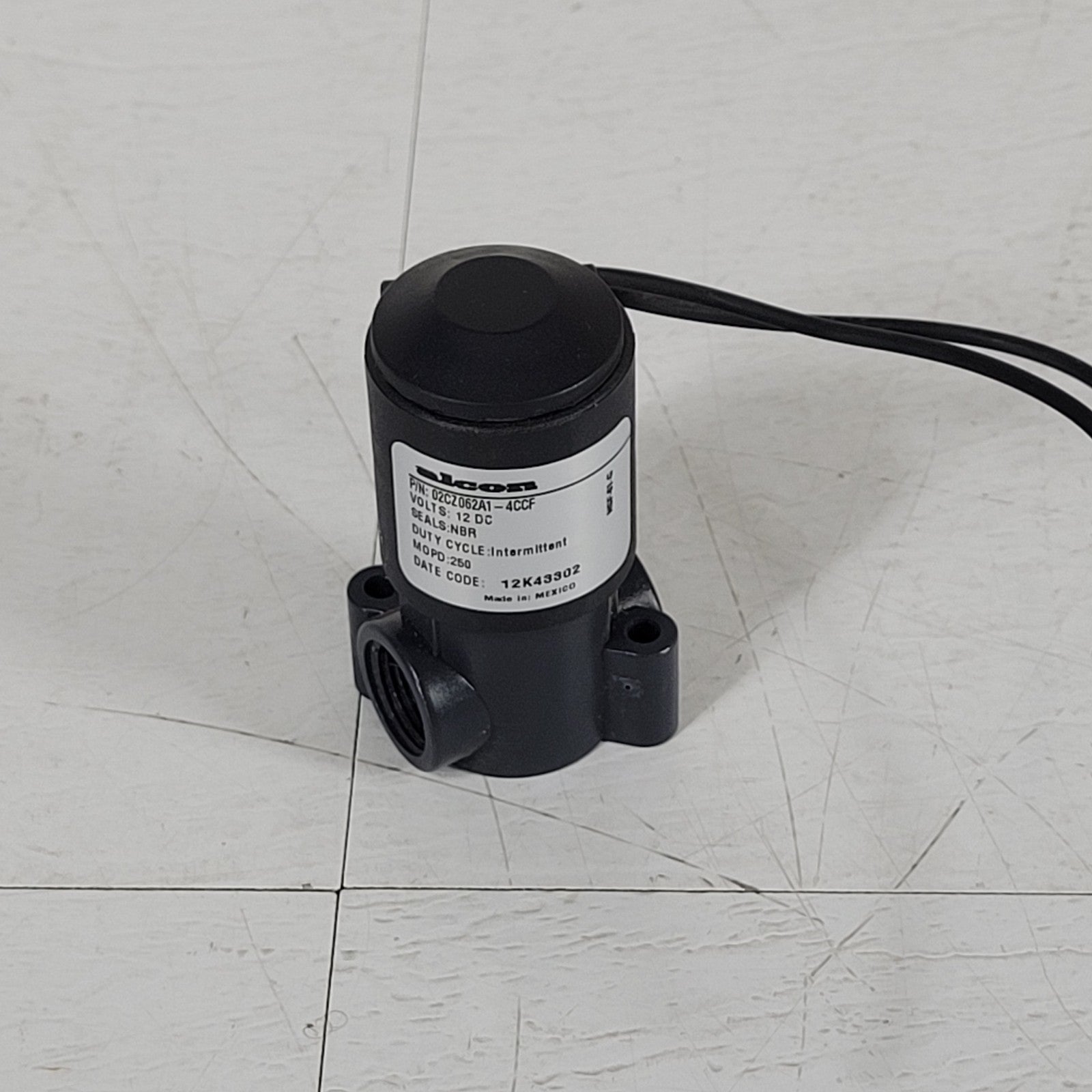 Alcon 02CZ062A1-4CCF Solenoid Valve 2 Way NC Delrin 3/8" Flow Factor 0 ...