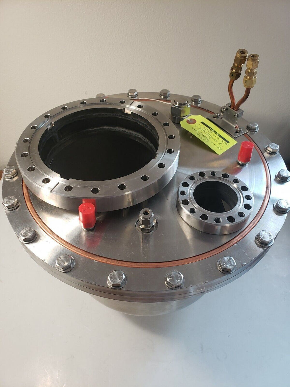 Water-Cooled Ultra High Vacuum Chamber w/ Conflat, Tri-Clover, Swagelo ...