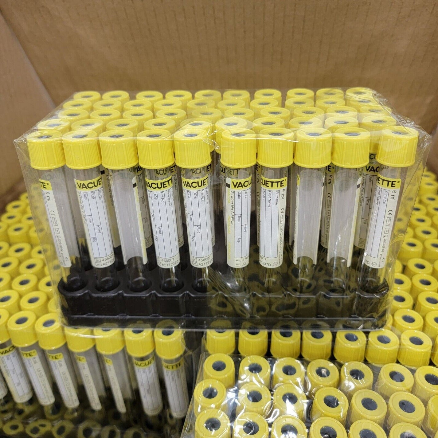 *Case of 1200* Greiner Bio-One Vacuette Tube 456007 6mL Z Yellow Cap U ...