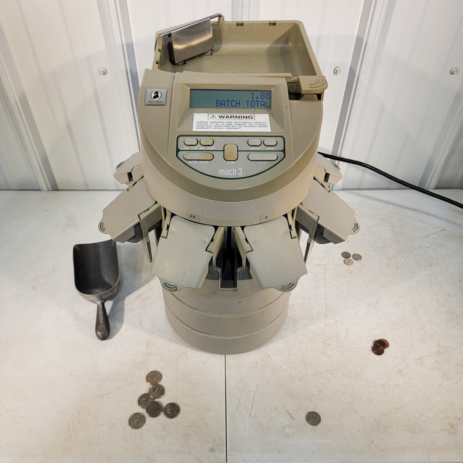 *Tested- Works* DeLaRue Mach 3, Bruns 6300 Coin Sorter and Counter ...