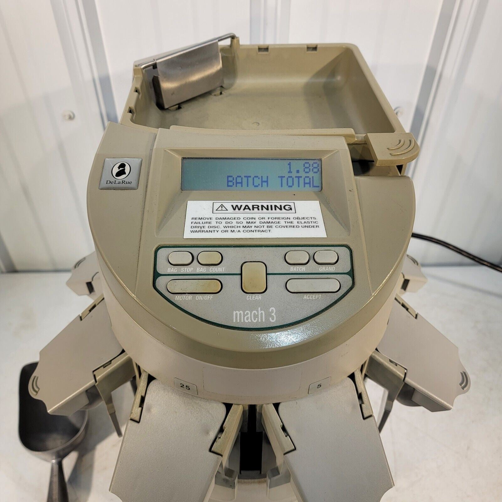 *Tested- Works* DeLaRue Mach 3, Bruns 6300 Coin Sorter and Counter ...