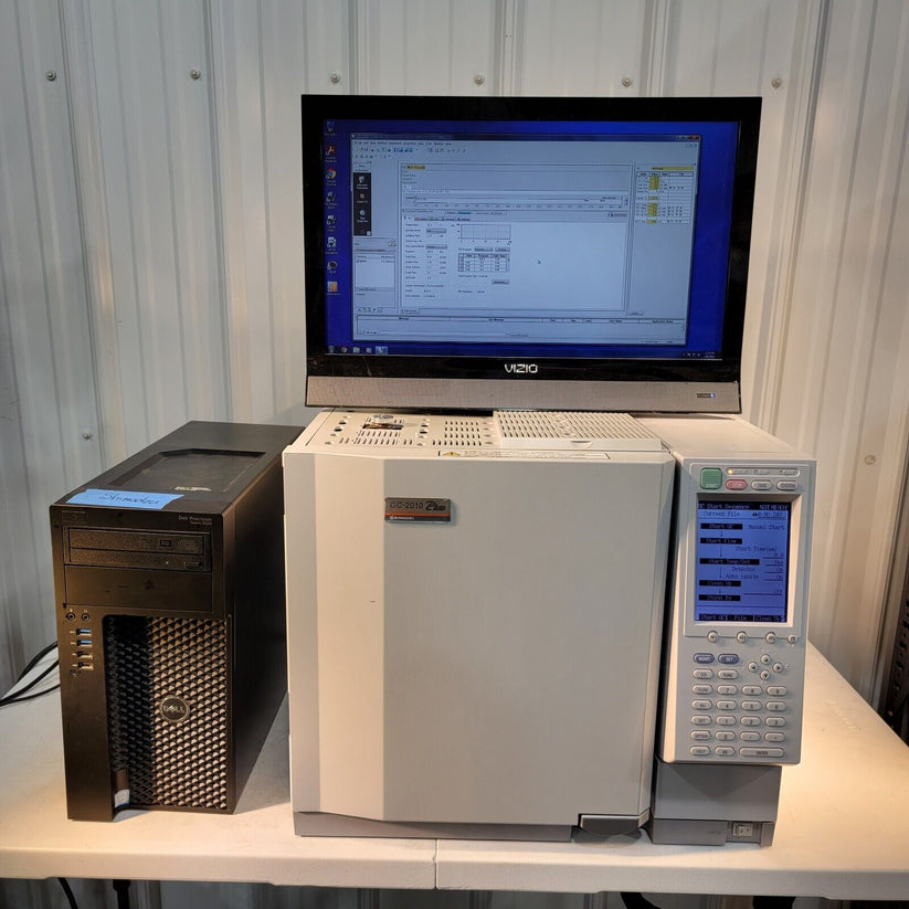 Shimadzu GC-2010 Plus Gas Chromatograph w/ PC + Software + Accessories ...