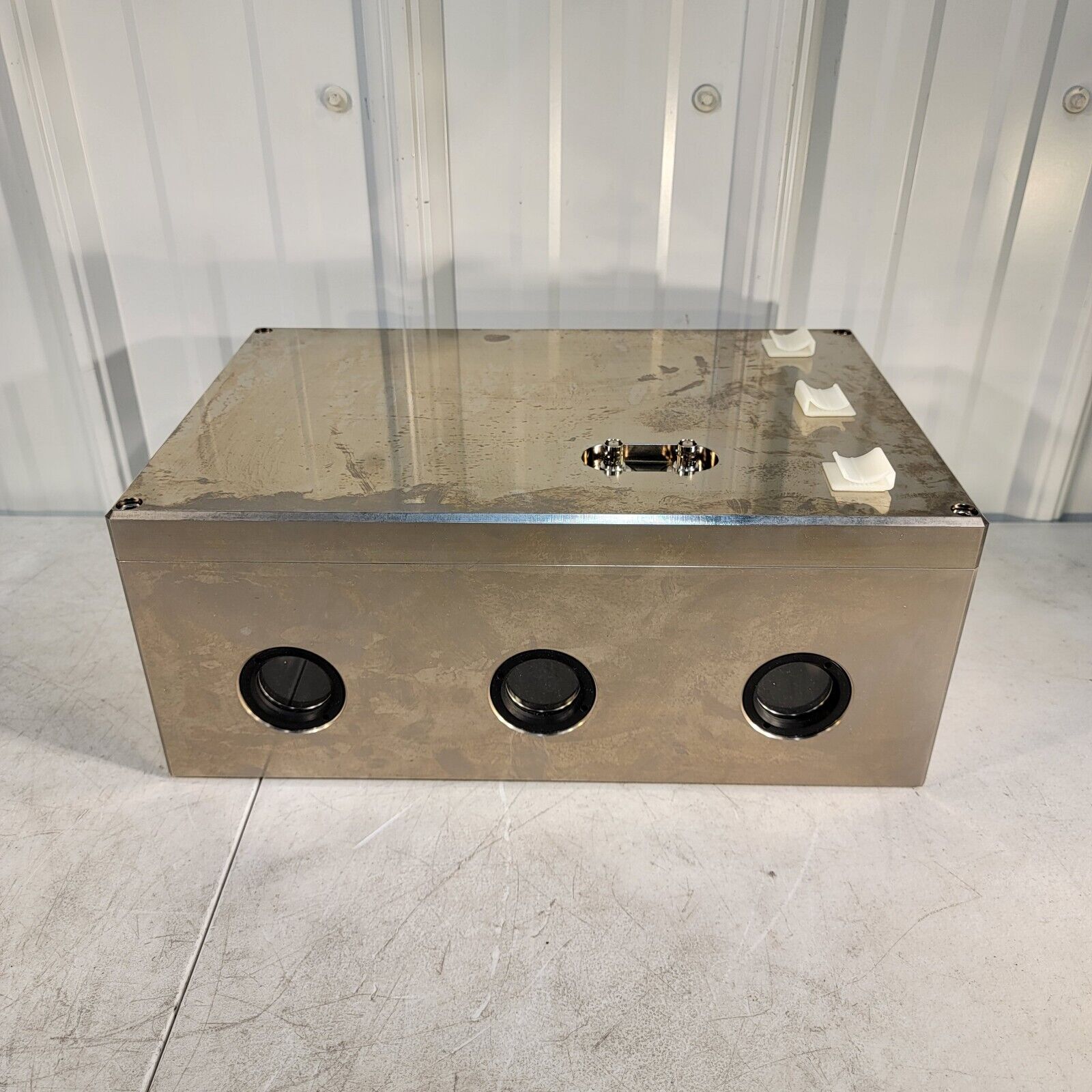 Rectangular Stainless High Vacuum Chamber 4.5" CF DN63CF Flanges 3x Vi ...