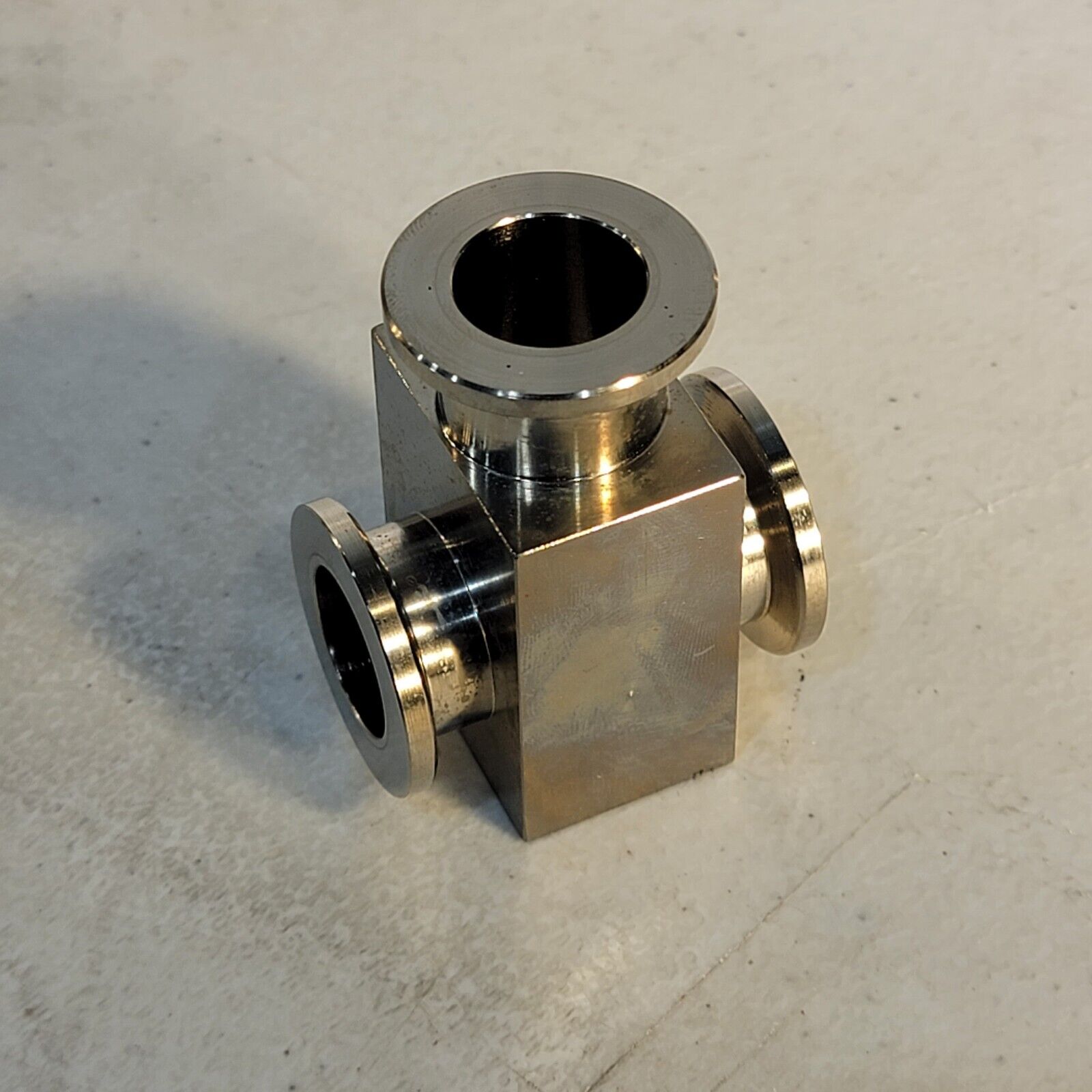 Custom Bruker High Vacuum 3-Way Tee KF16 NW16 Aluminum Fitting – Lab ...