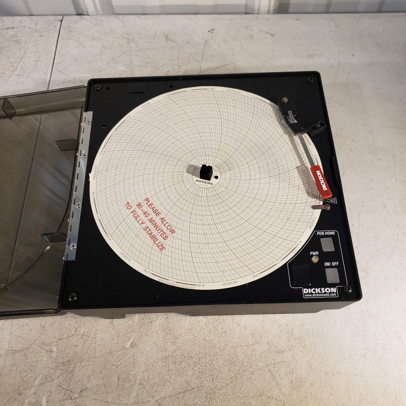 Dickson KT8 / KT801 8" Data Detail Basic Temperature Chart Recorder ...
