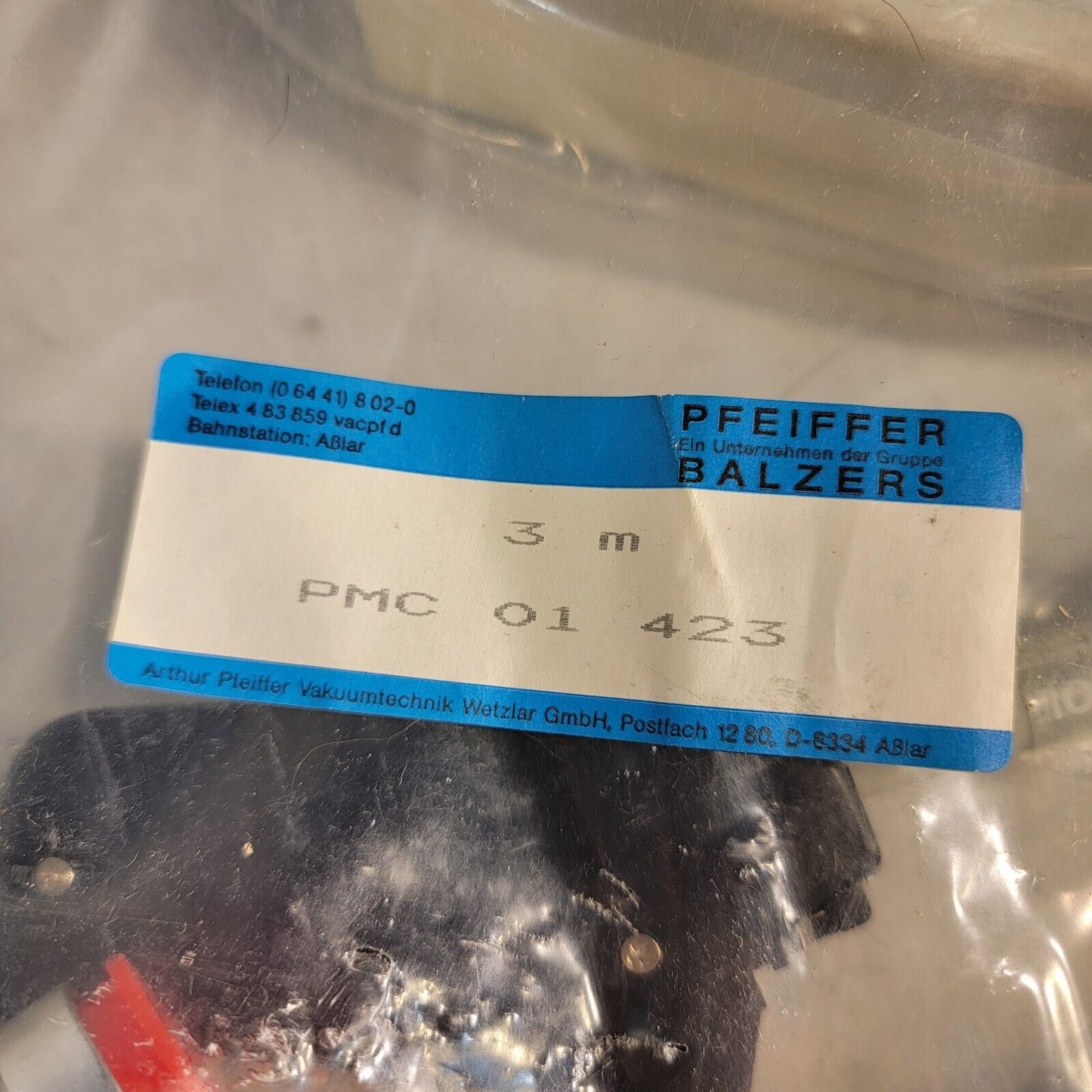 Pfeiffer Balzers PMC 01 423 PMC01423 Turbo Pump Vacuum Control Cable A ...