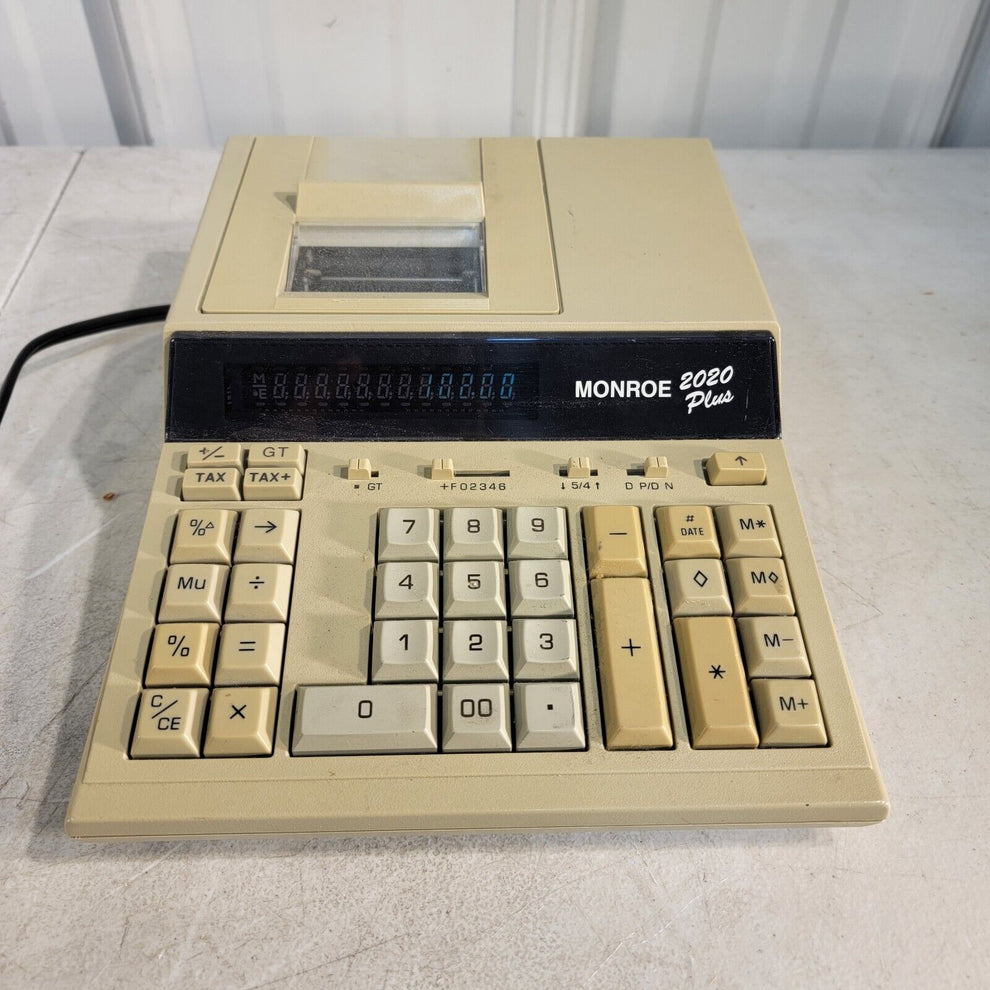 Vintage Monroe 2020 PLUS Adding Machine Calculator - Tested – Lab ...