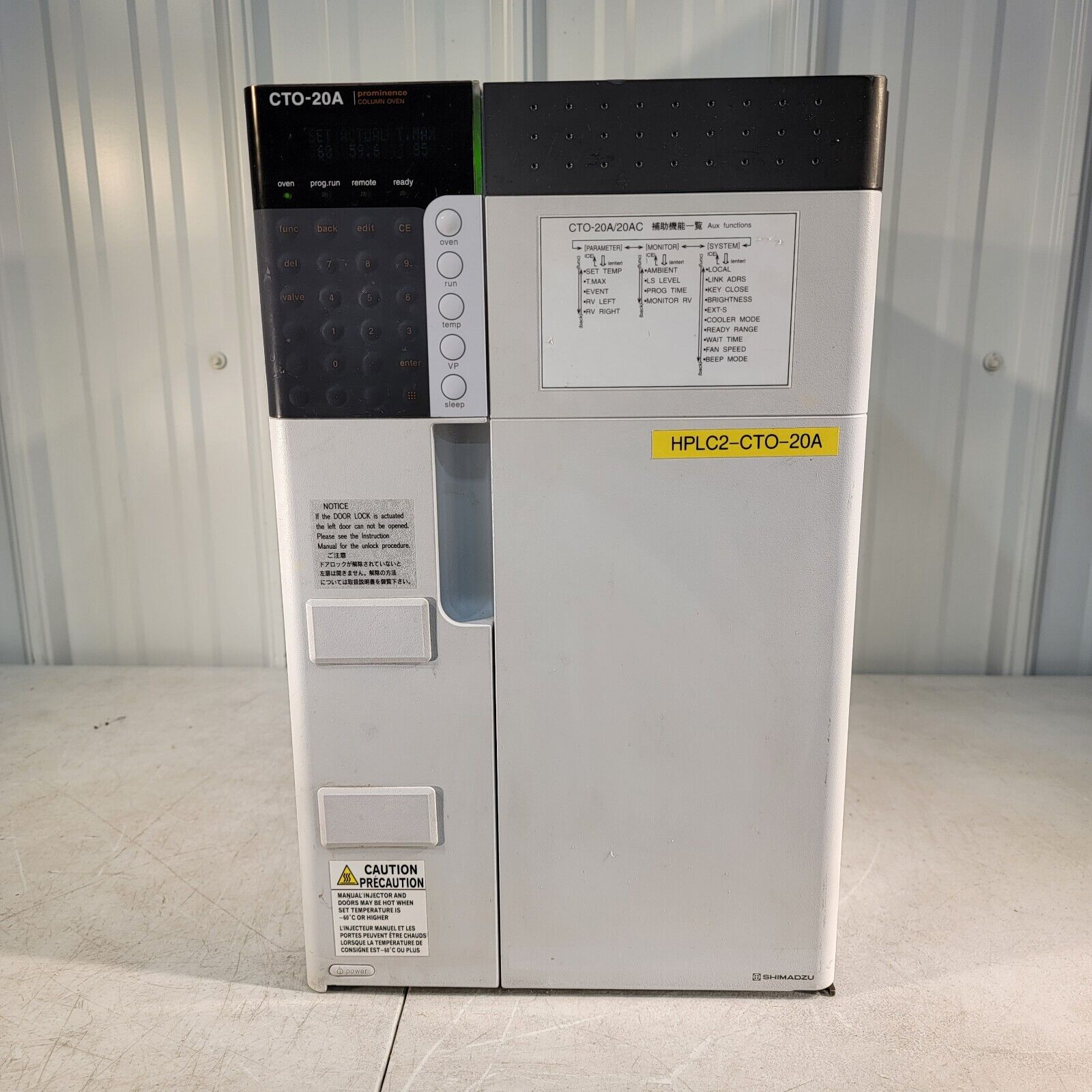 Shimadzu CTO-20A Prominence Column Oven HPLC 228-45009-32 Tested – Lab ...
