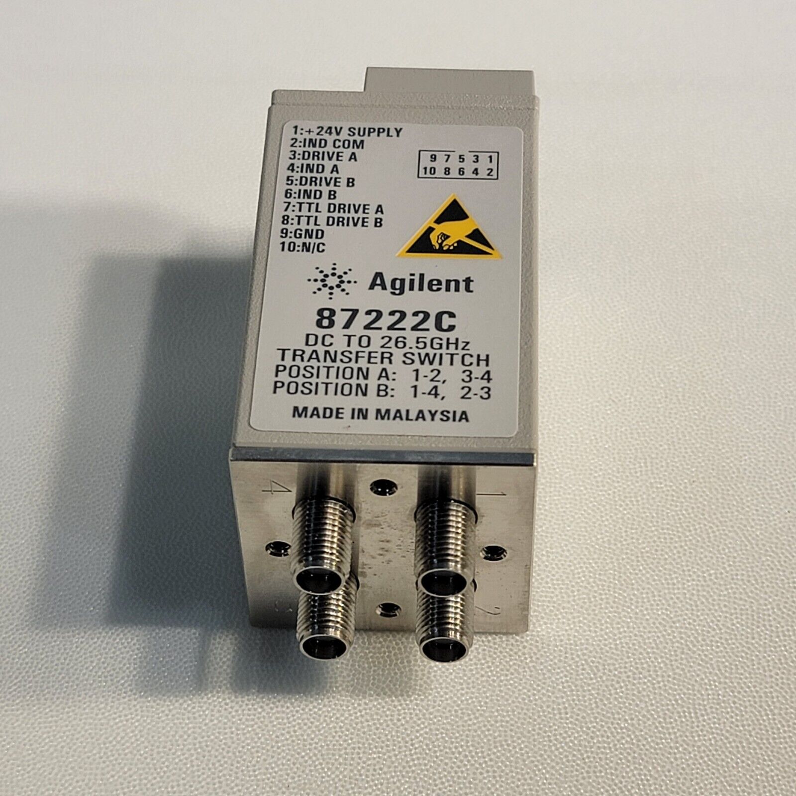 Agilent 87222C Coaxial Transfer Switch DC to 26.5GHz RF SMA – Lab ...
